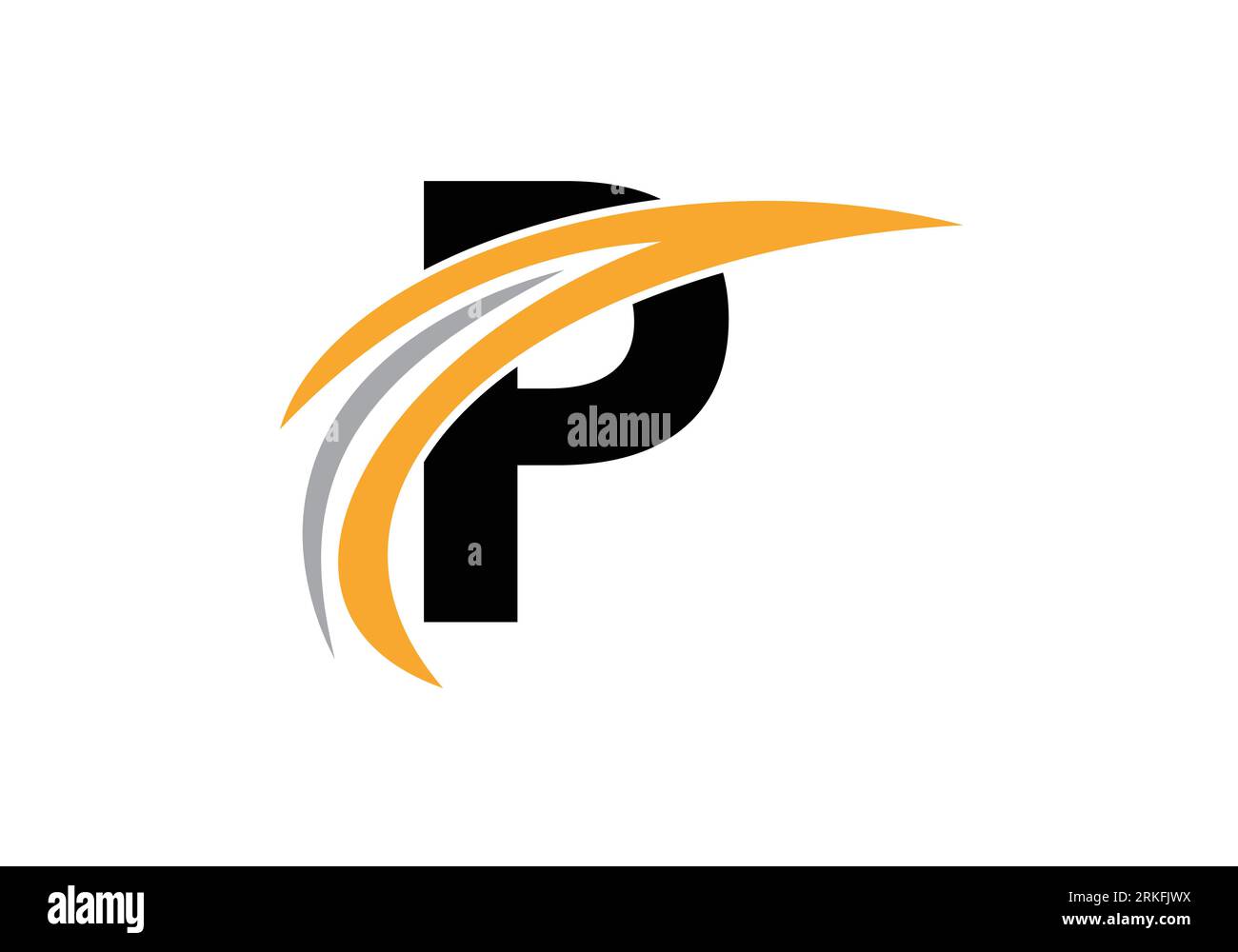Initial P Letter Alphabet Logo Design In Vector Format. Logotype For ...
