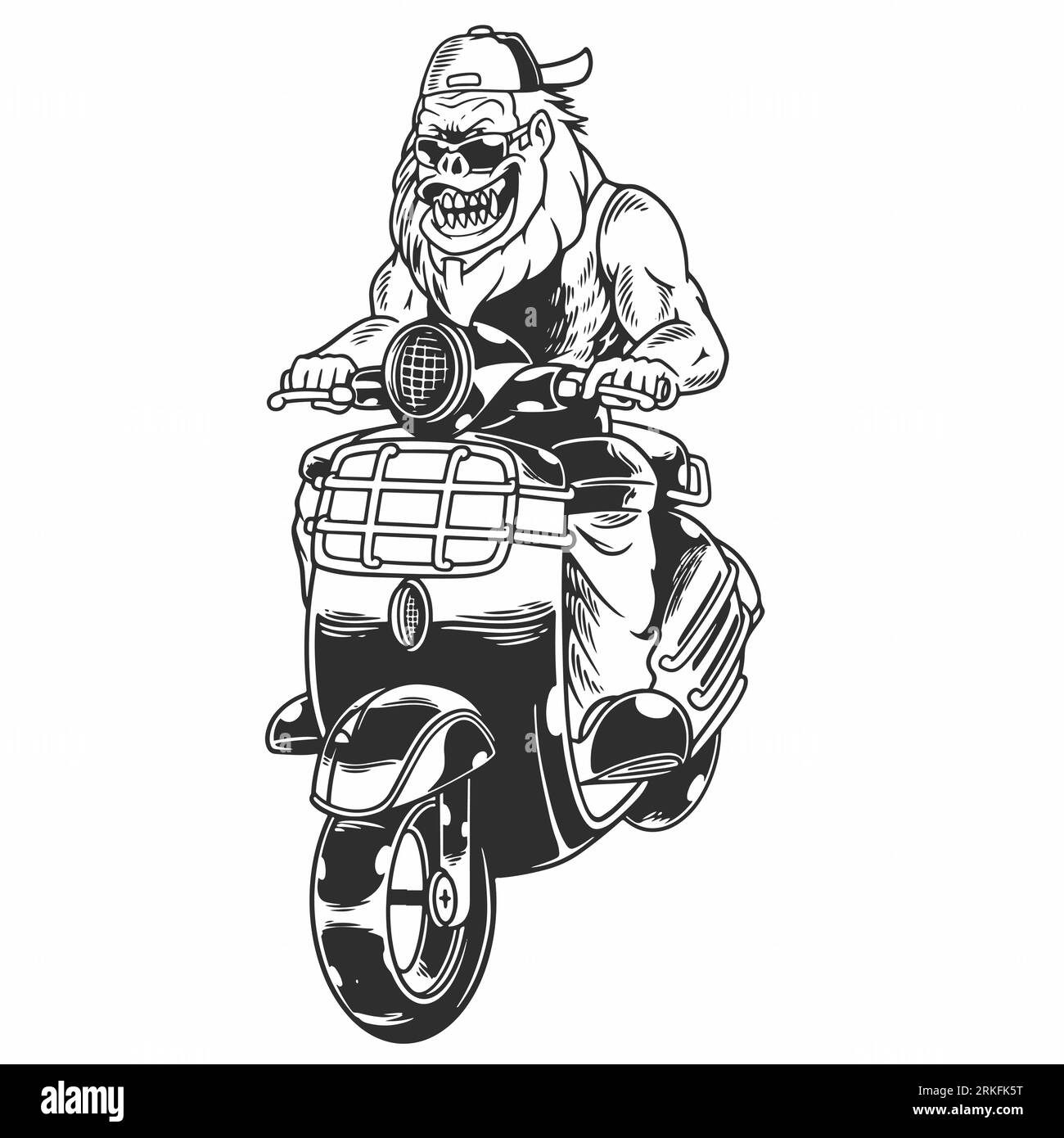 Monochrome gorilla logo Black and White Stock Photos & Images - Alamy