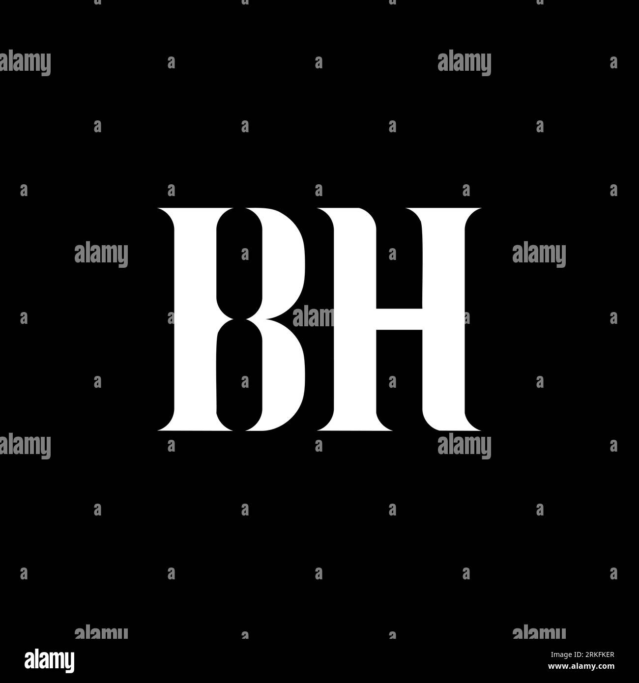 BH B H letter logo design. Initial letter BH uppercase monogram logo ...