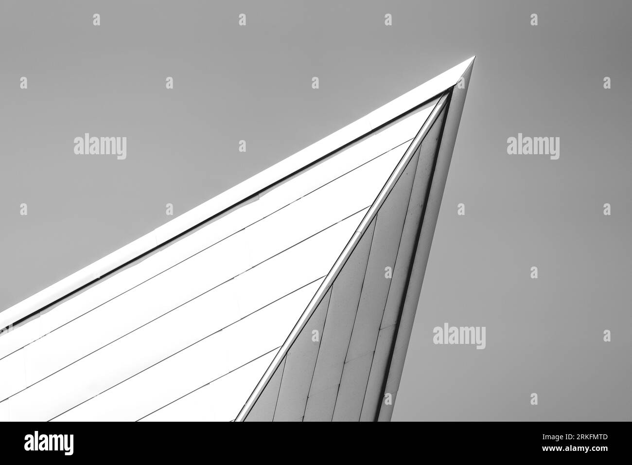 A grayscale image of the modern architecture of Denver, Colorado ...