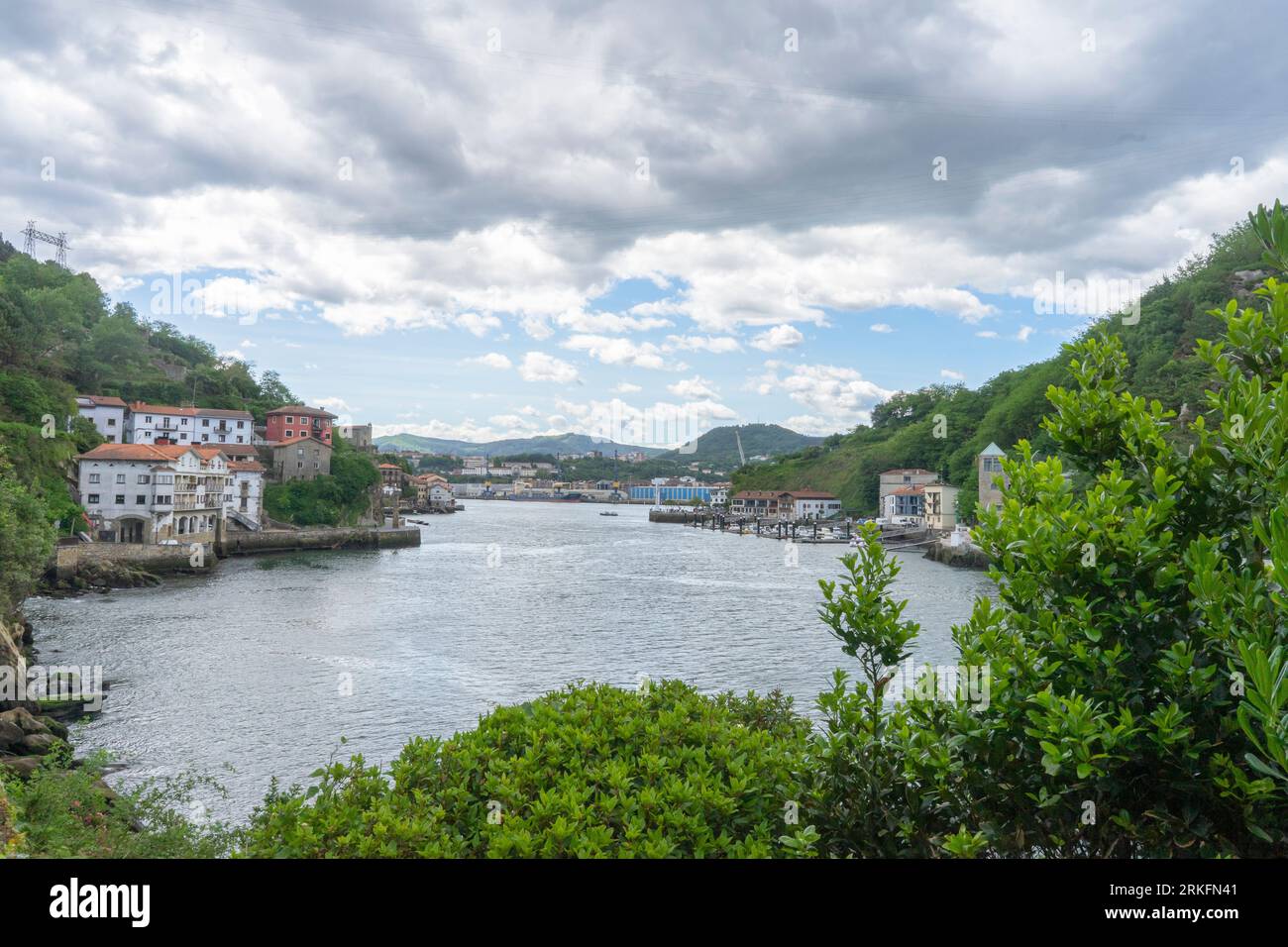 A fishing village of Pasaia Donibane in the Basque Country, Spain Stock ...