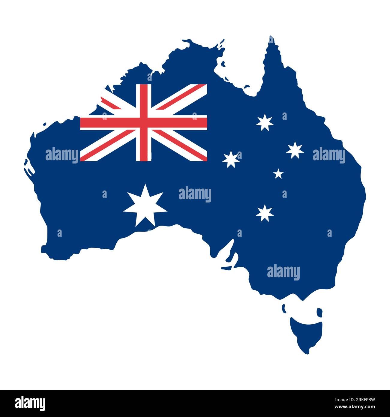Sticker in form of Australia map in flat style. Happy Australia day ...