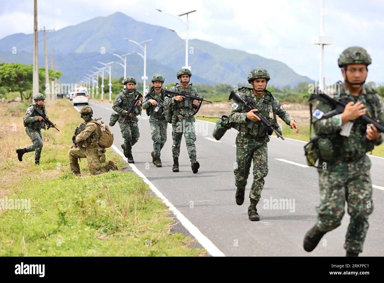 This photo released by the Philippine DND Defense Communications ...