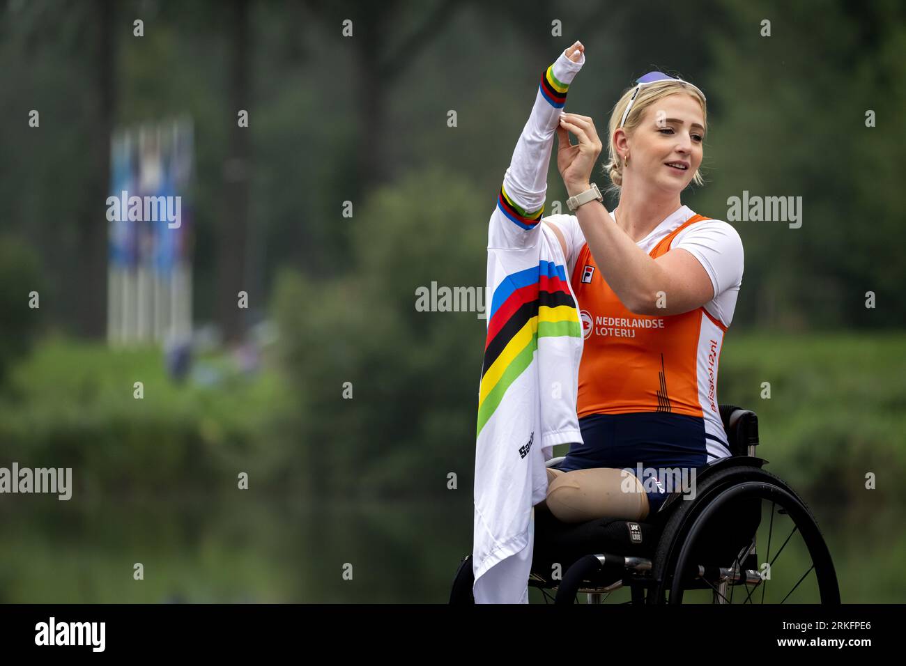 AMSTERDAM - Chantal Haenen during an open training of the TeamNL Rowers ...