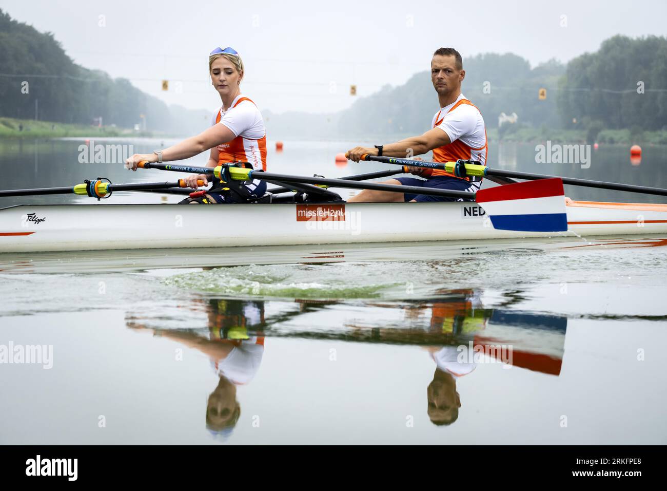 AMSTERDAM - Chantal Haenen and Corne de Koning (para mixed double ...