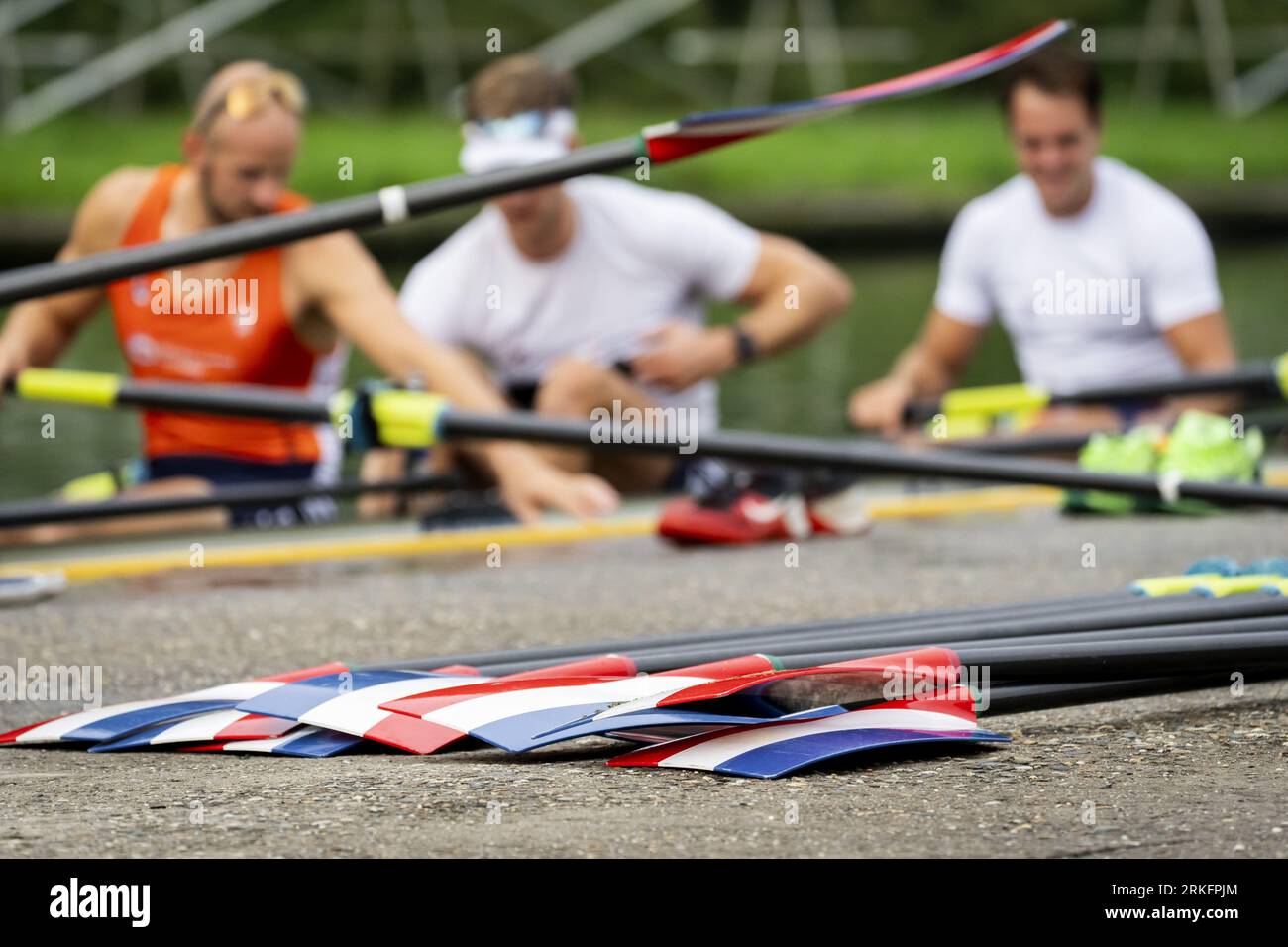 AMSTERDAM - Open training of the TeamNL Rowers in World Cup formations ...