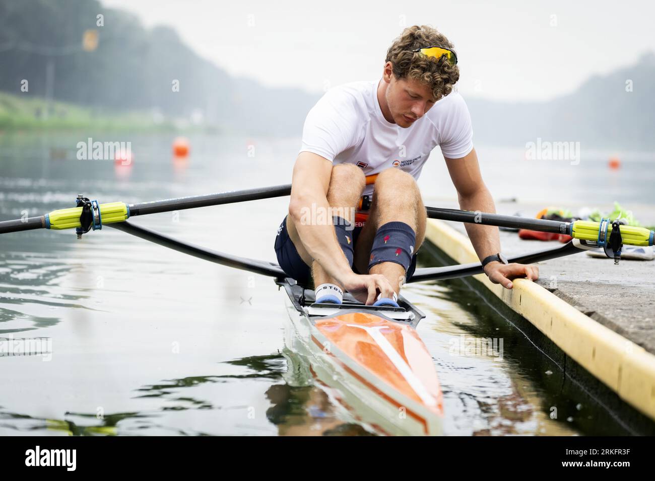 AMSTERDAM - Simon van Dorp (men's single sculls) during an open ...