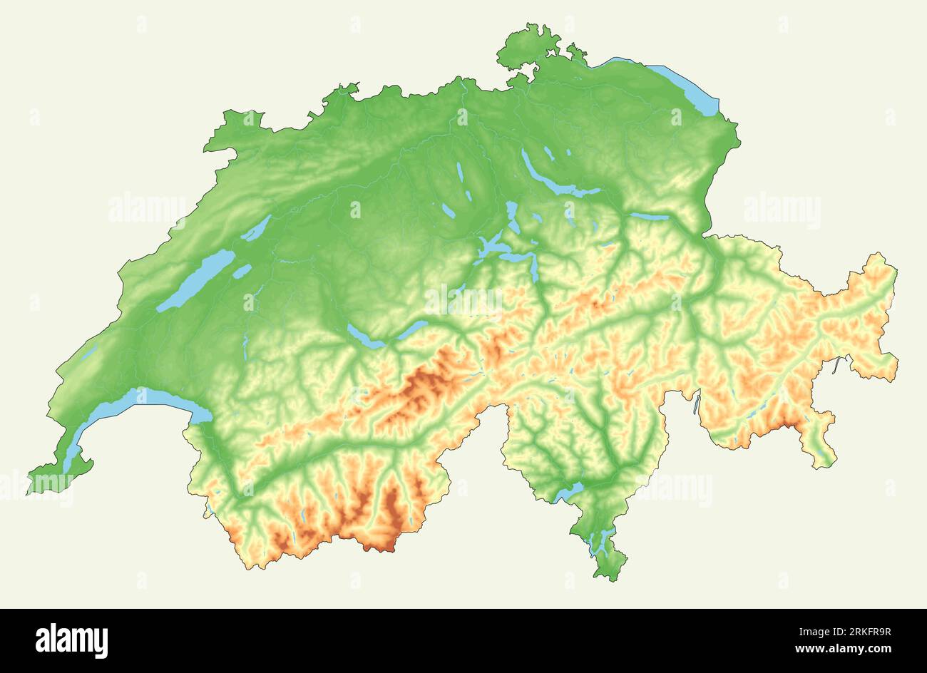 Geneva vector outline map hi-res stock photography and images - Alamy