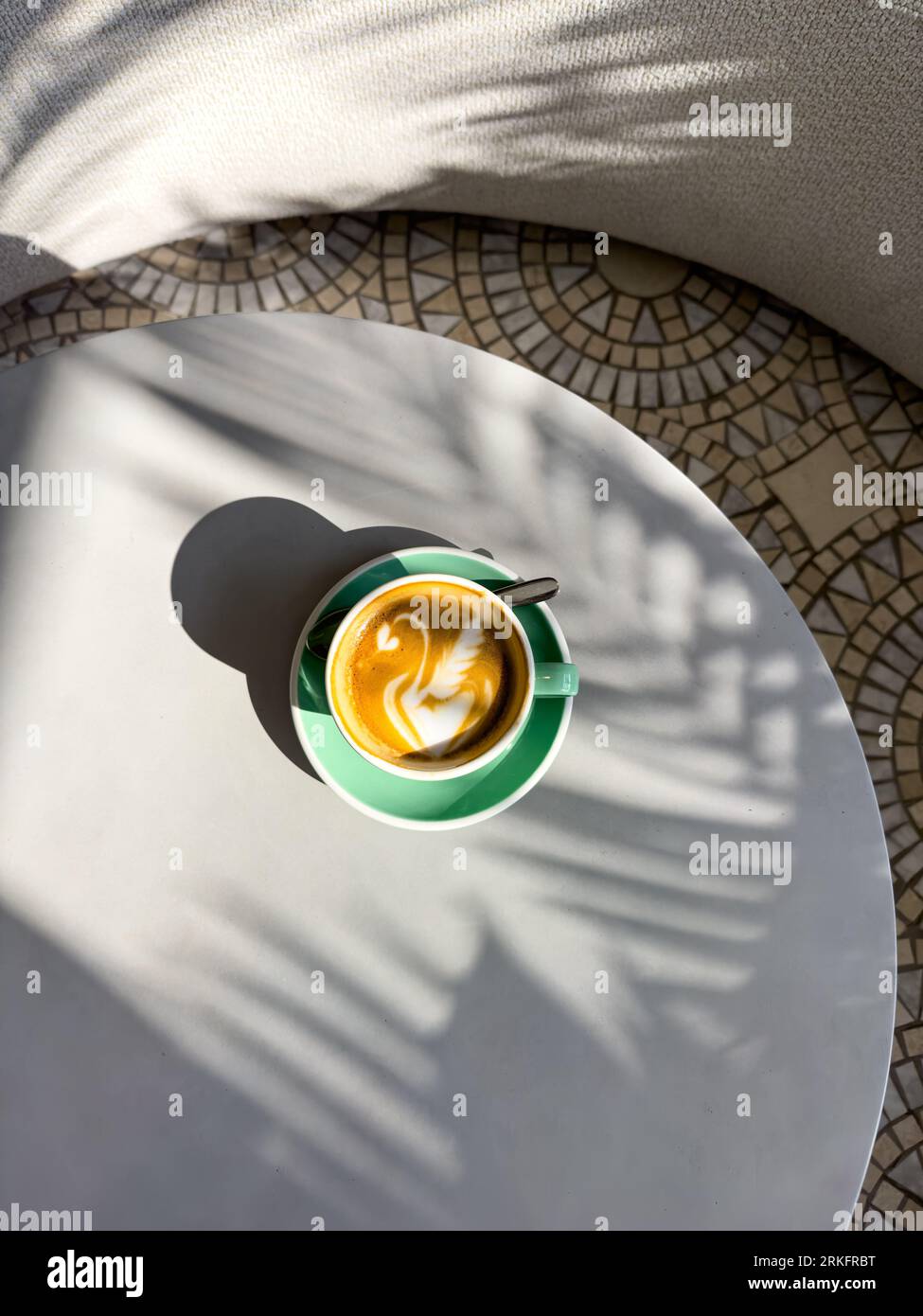 Coffee latte in palm tree hi-res stock photography and images - Alamy