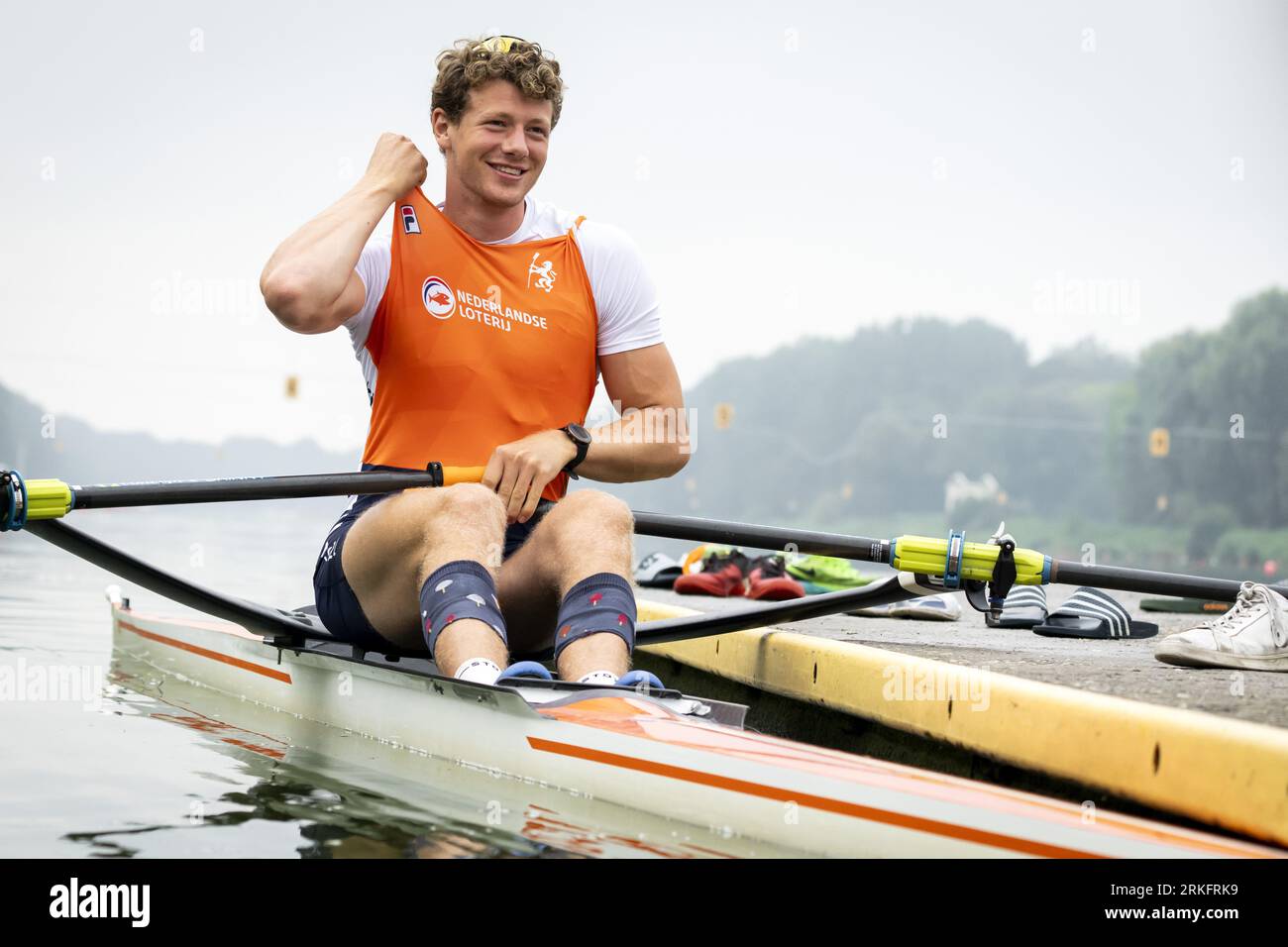 AMSTERDAM - Simon van Dorp (men's single sculls) during an open ...