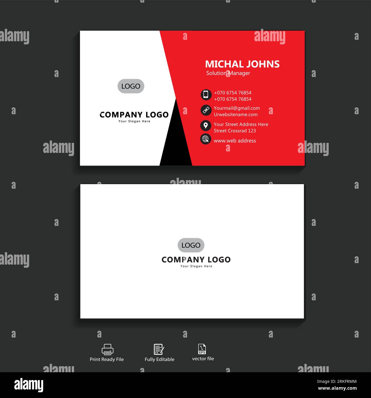 vector premium business card template Stock Vector Image & Art - Alamy