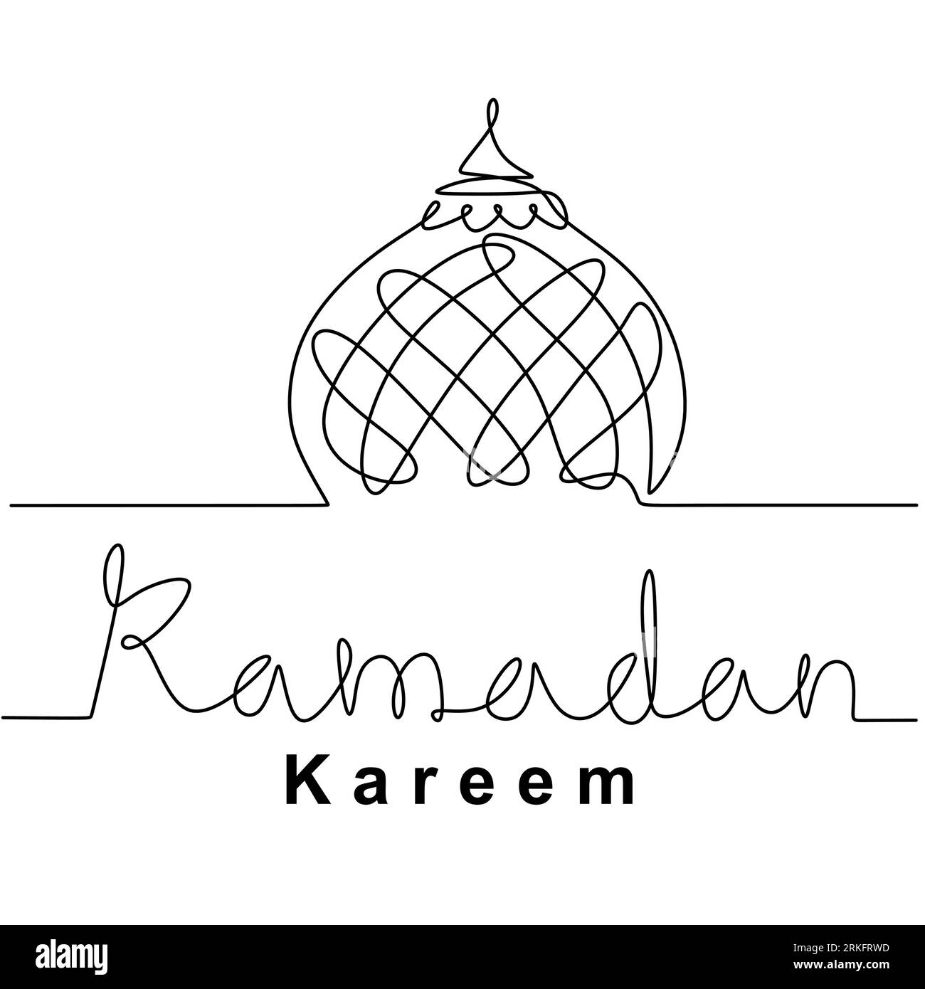 Mosque continuous line drawing vector minimalist design. Happy Eid ...