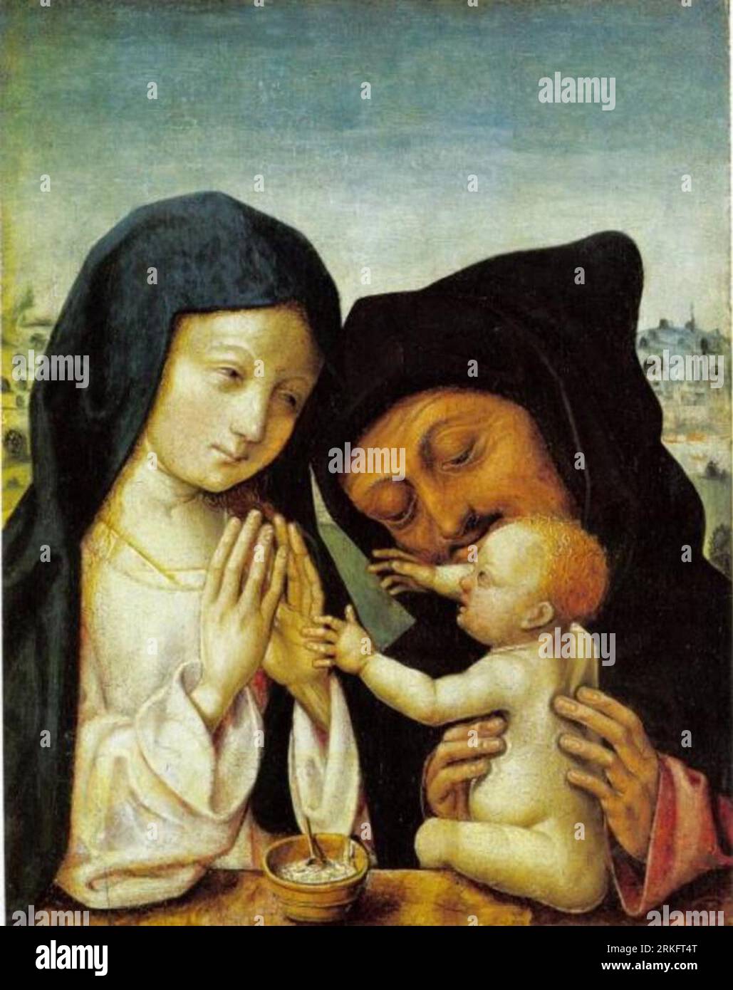 The Holy Family between circa 1495 and circa 1500 by Master of the Saint Bartholomew Altarpiece ...