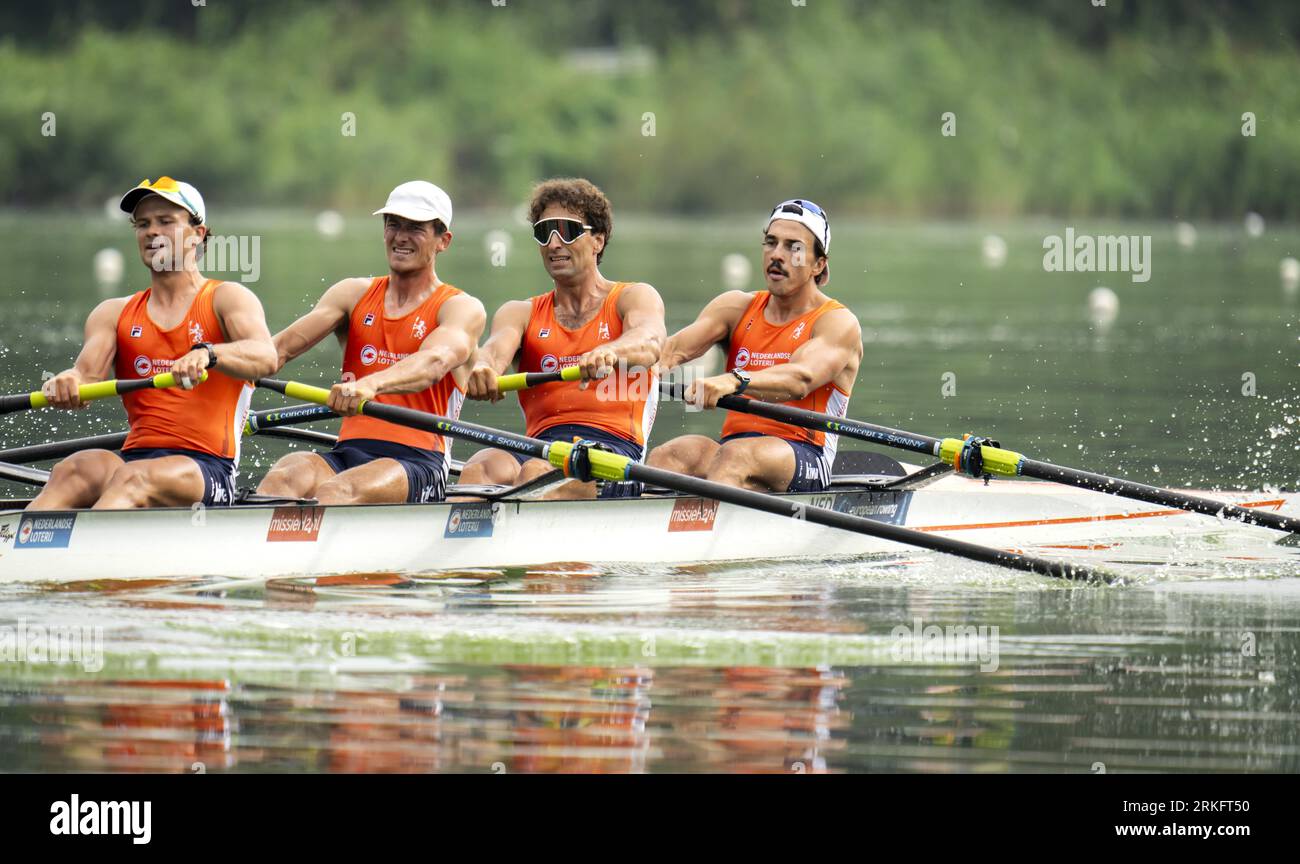 AMSTERDAM - Ruben Knab, Rik Rienks, Niki van Sprang and Ralf Rienks ...