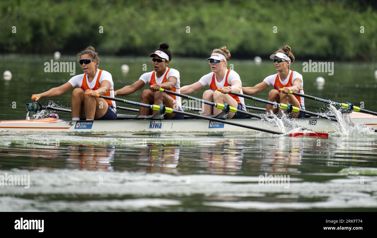 AMSTERDAM - Laila Youssifou, Roos de Jong, Tessa Dullemans and Bente ...