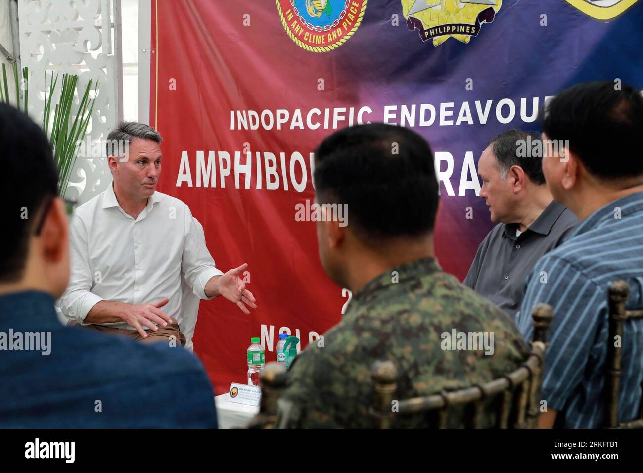 In this photo released by the Philippine DND Defense Communications ...