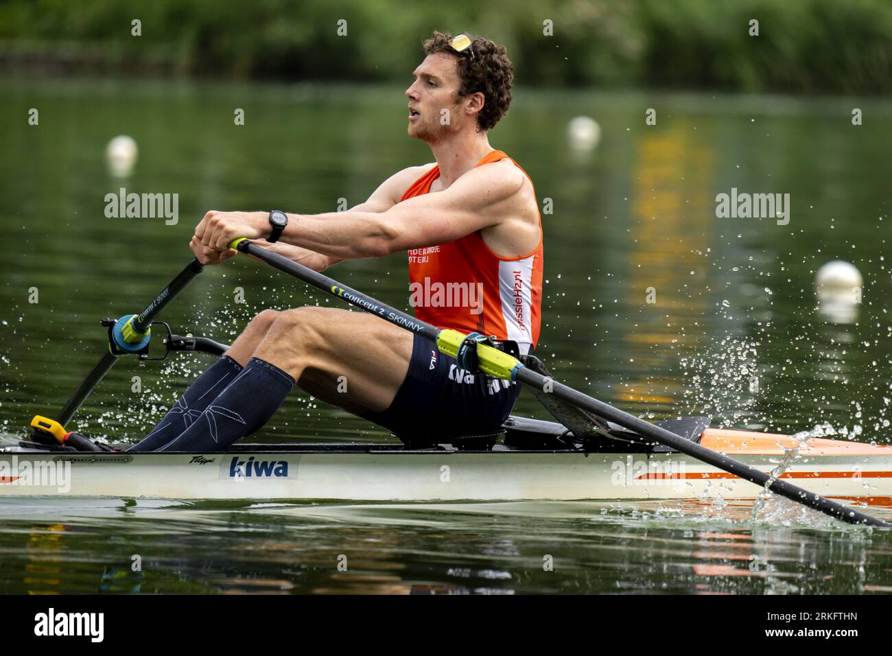 AMSTERDAM - Simon van Dorp (men's single sculls) during an open ...