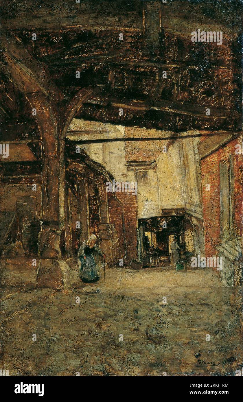 Hof 1878 by Rudolf Ribarz Stock Photo - Alamy