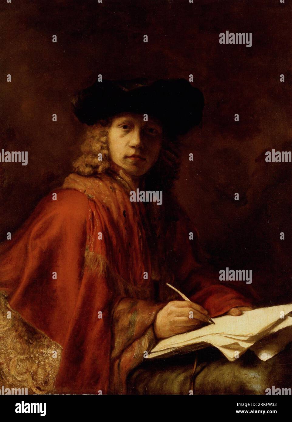 Self-portrait circa 1650 by Jacob Levecq Stock Photo - Alamy