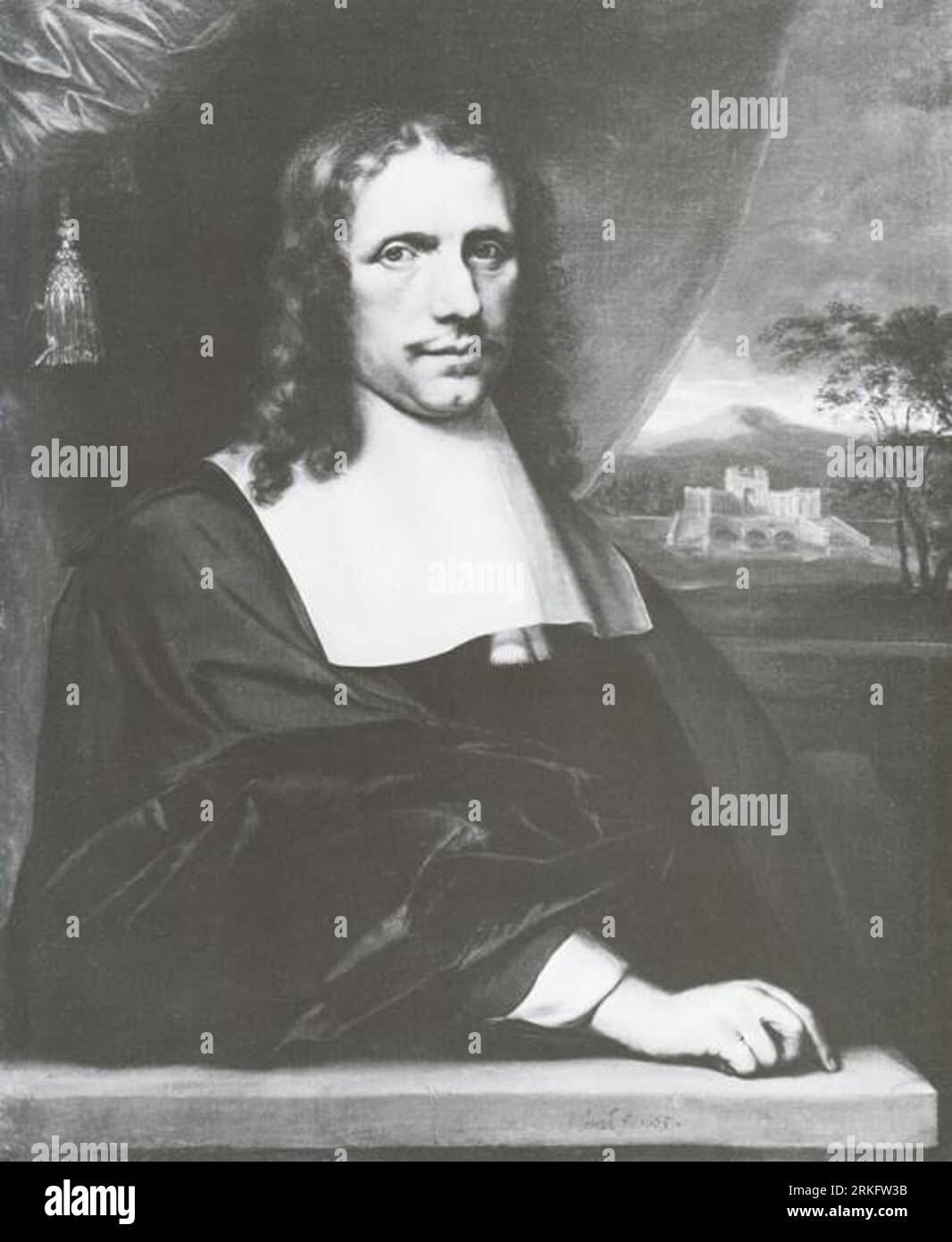 Portrait of a Man, with his estate 1665 by Jacob Levecq Stock Photo - Alamy