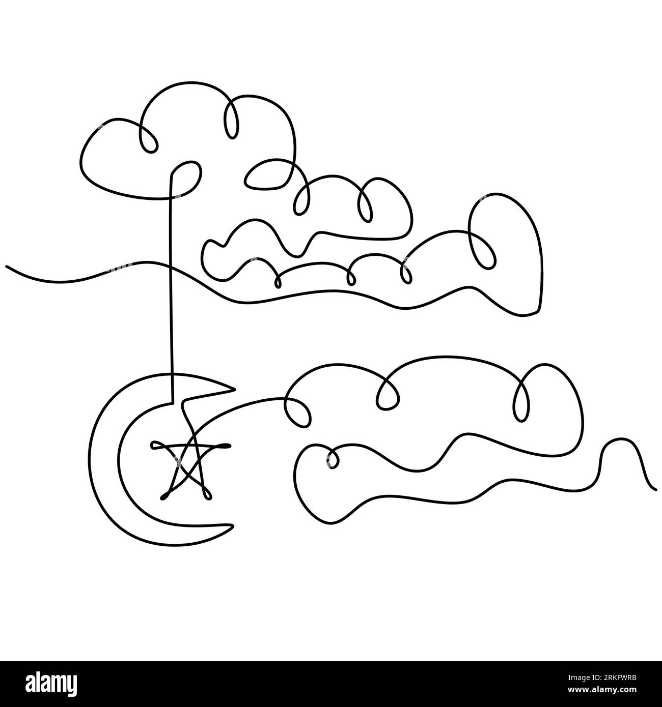 Hanging crescent moon Black and White Stock Photos & Images - Alamy