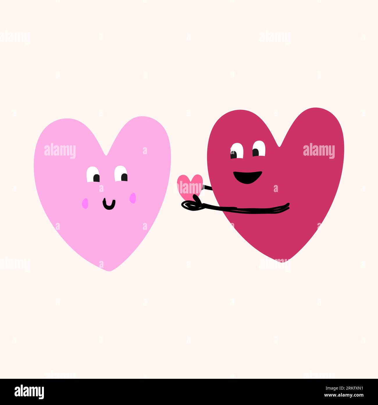 Heart icon, symbol of love. A couple holding a heart to give to ...