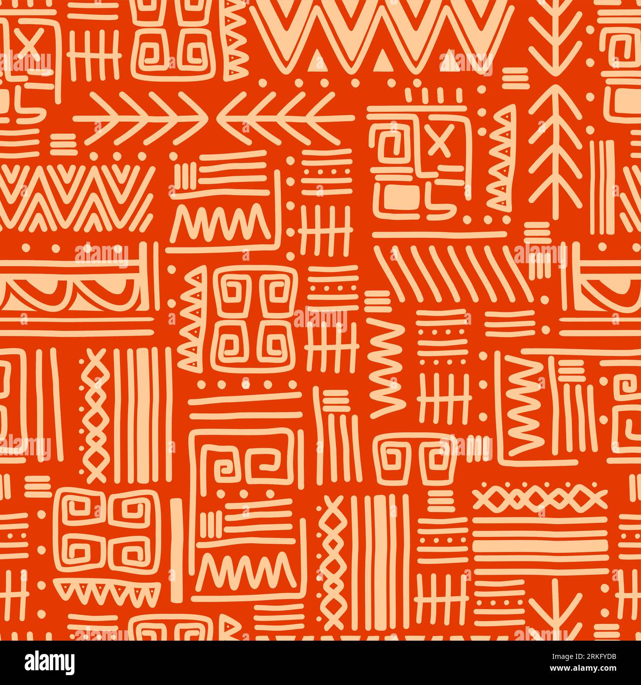 Seamless vector tribal texture set. Ethnic motifs group seamless ...