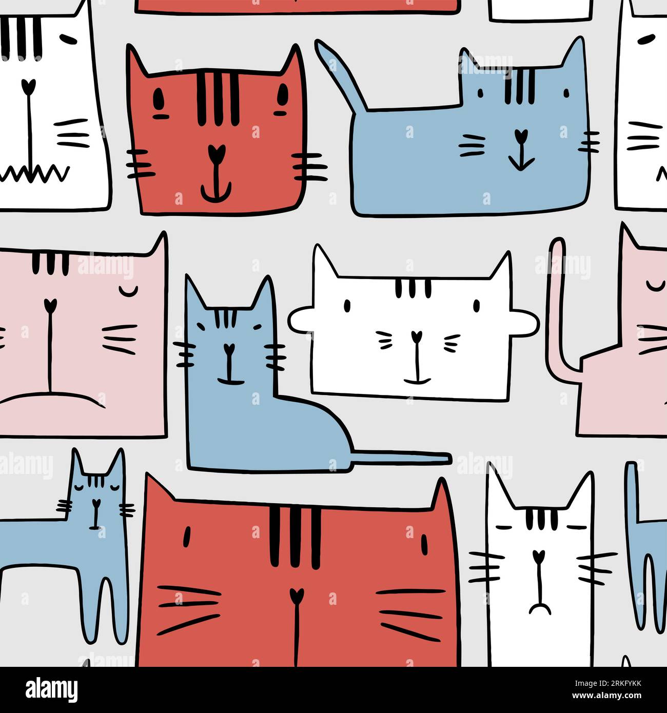 Colorful cats Stock Vector Images - Alamy