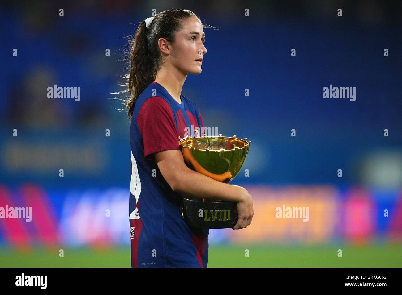 Barcelona, Spain. 24th Aug, 2023. Bruna Vilamala of FC Barcelona with ...