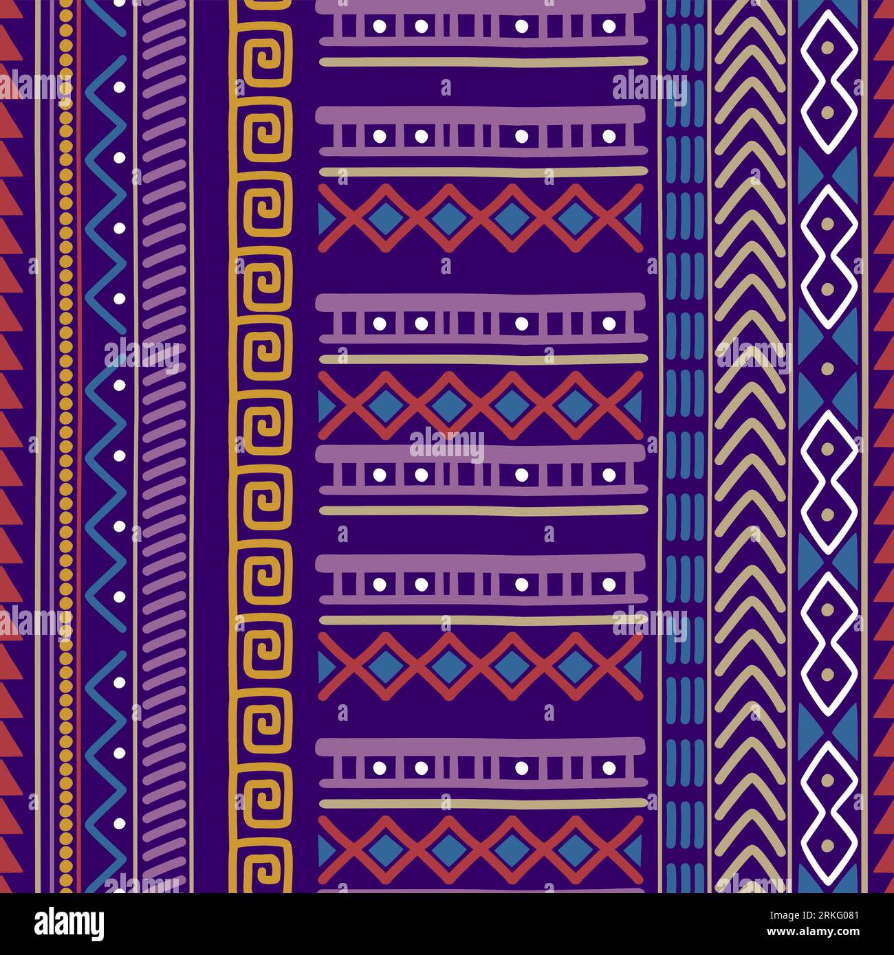 Seamless vector tribal texture set. Ethnic motifs group seamless ...