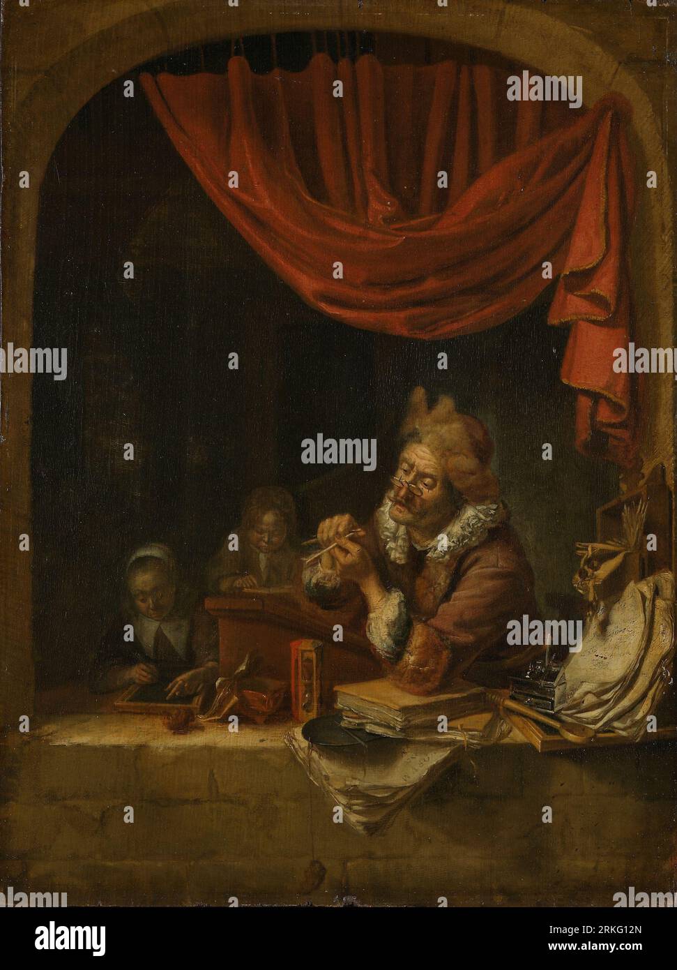 The Schoolmaster presumably between 1650 and 1676 by Domenicus van Tol ...
