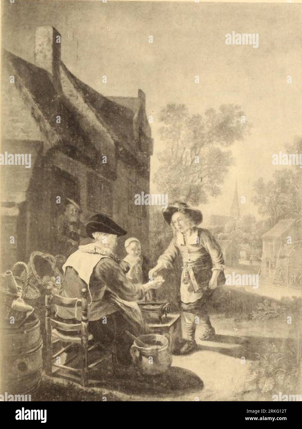 The Pancake Baker circa 1660 by Domenicus van Tol Stock Photo - Alamy