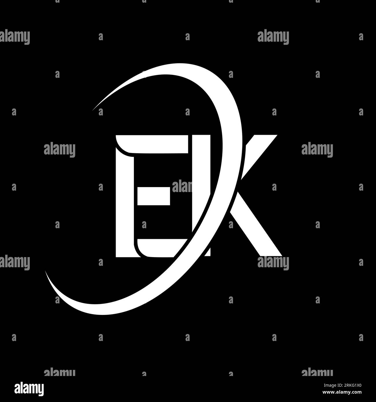 EK logo. E K design. White EK letter. EK/E K letter logo design ...