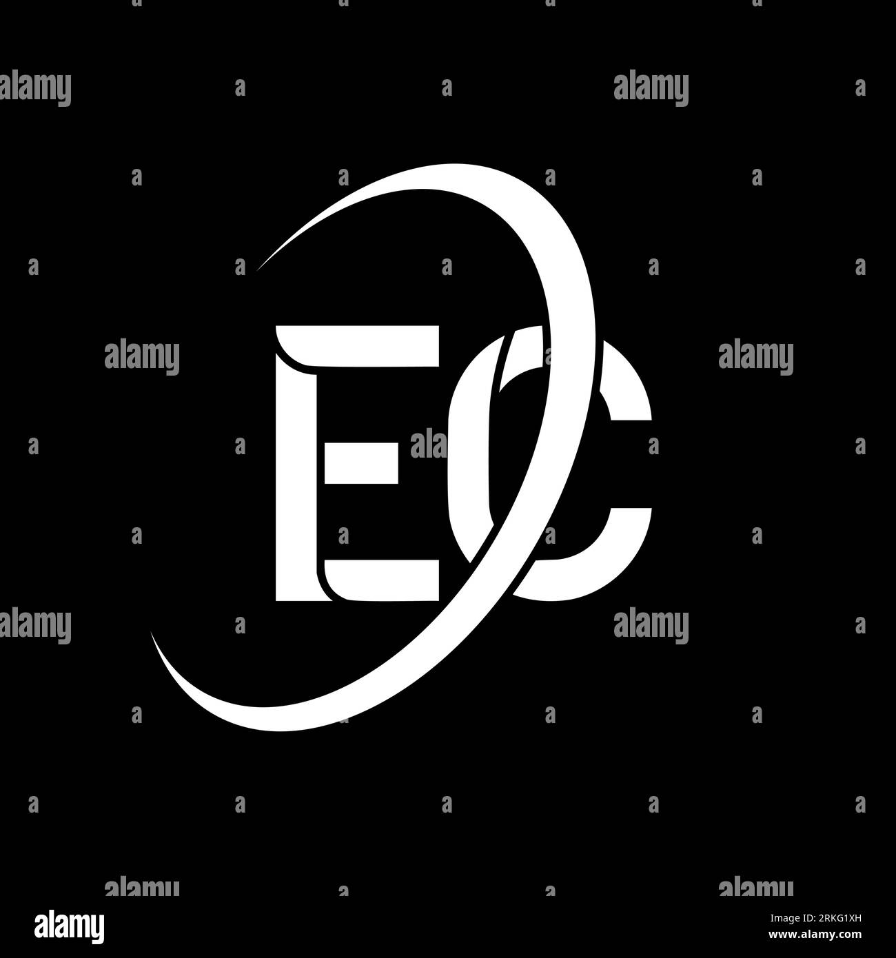 EC logo. E C design. White EC letter. EC/E C letter logo design ...