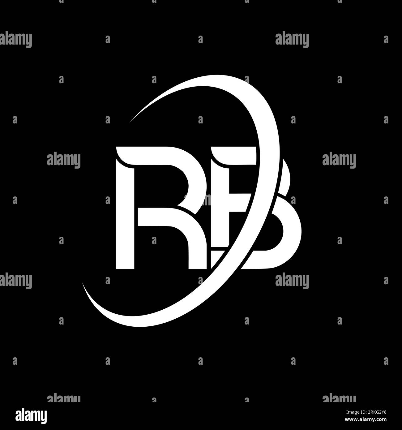 RB logo. R B design. White RB letter. RB/R B letter logo design. Initial letter RB linked circle ...