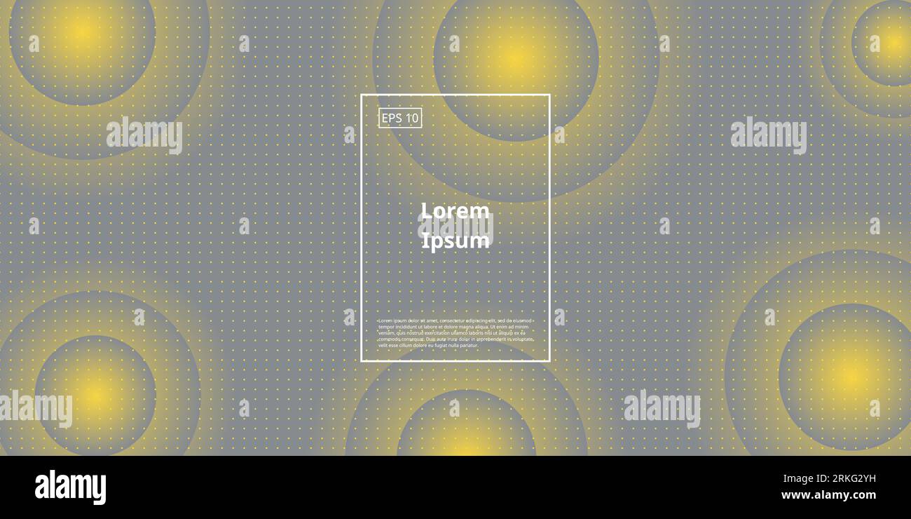 Background abstract with circle gradient, ultimate grey and yellow ...