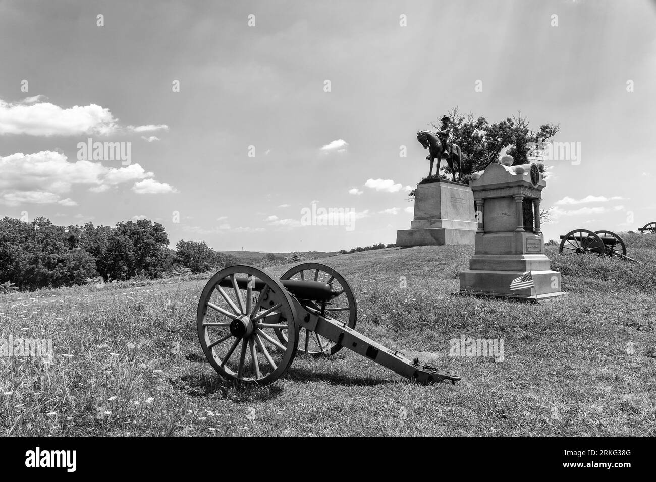 US Civil War Battlefield Gettysburg Pennsylvania Stock Photo - Alamy