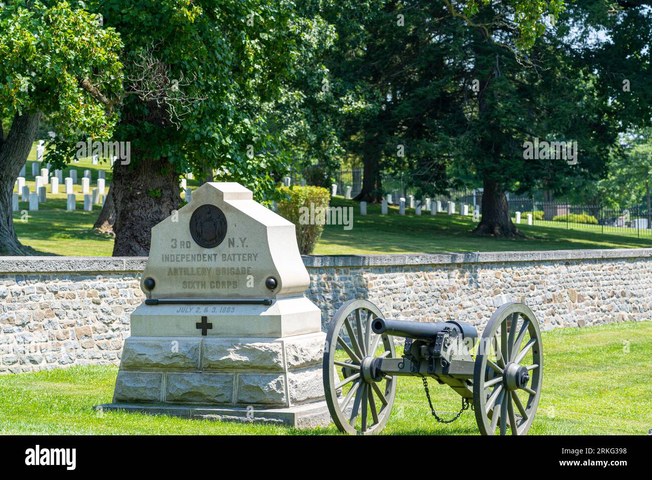 US Civil War Battlefield Gettysburg Stock Photo - Alamy