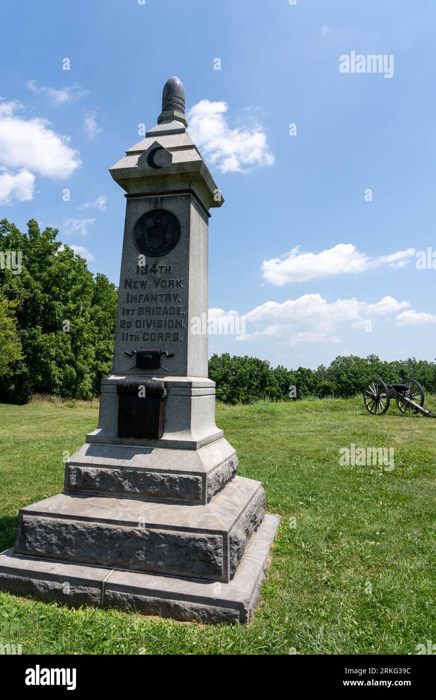 US Civil War Battlefield Gettysburg Pennsylvania Stock Photo - Alamy