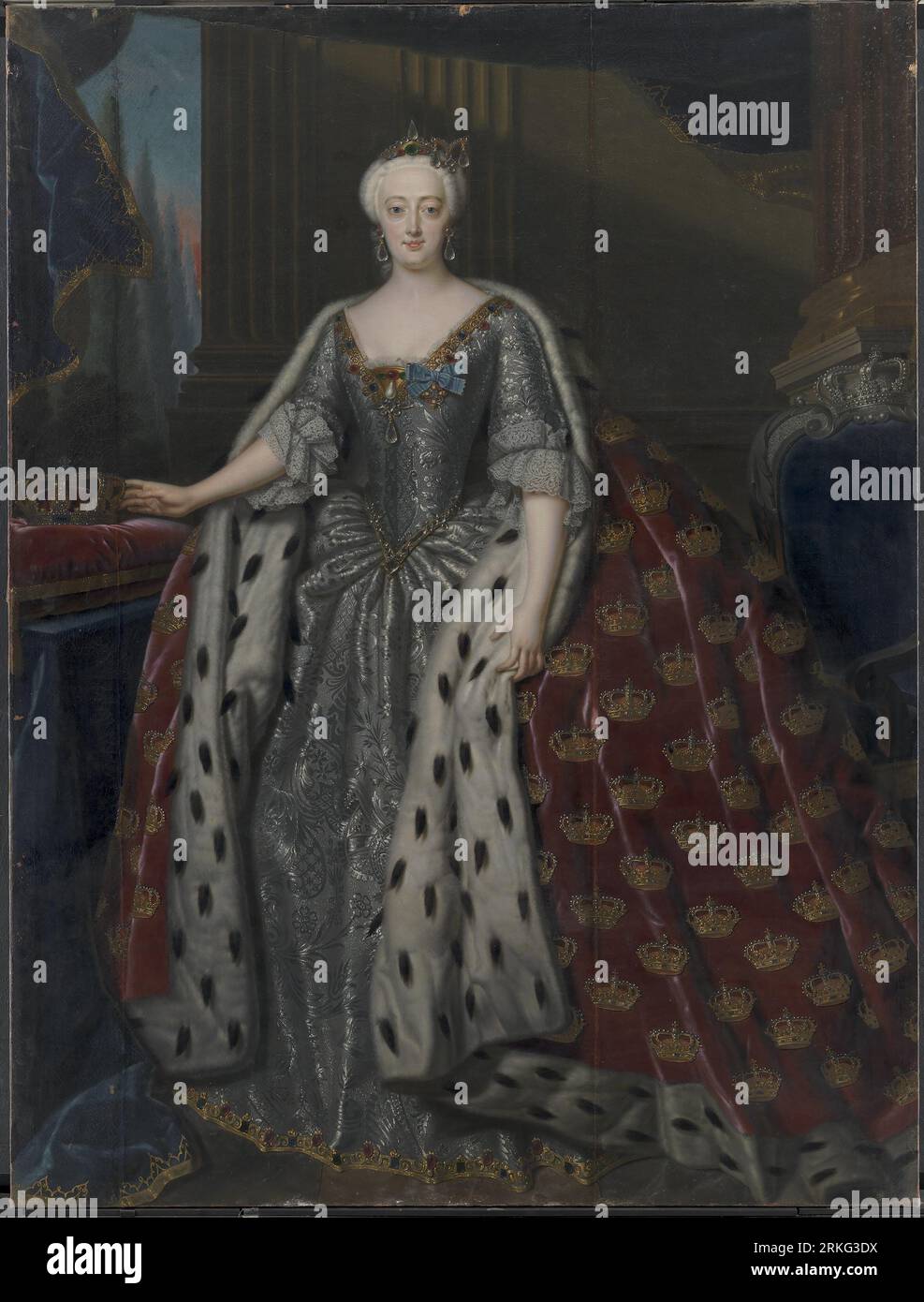 Sophie Magdalene, Christian VI's dronning 1739 by Andreas Møller Stock ...