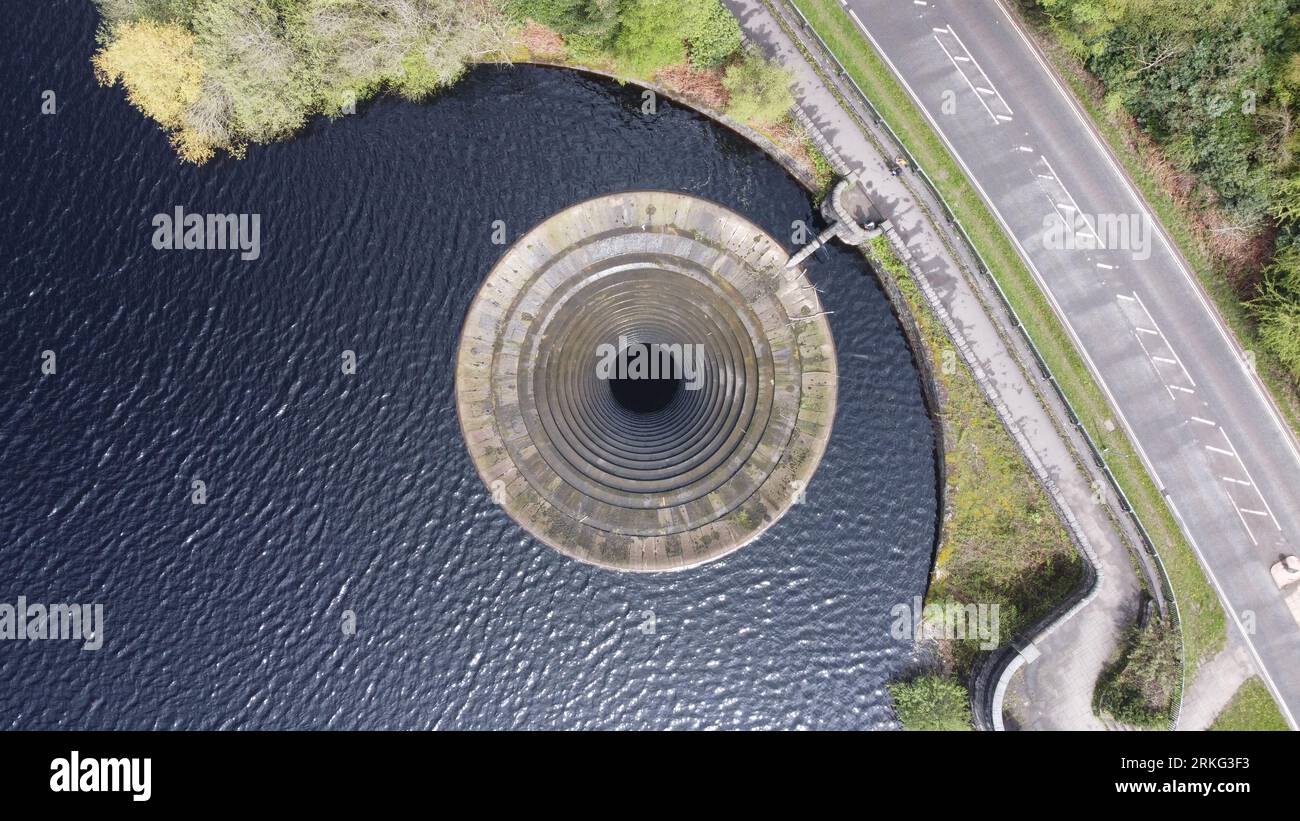 Aerial shot ladybower reservoir hi-res stock photography and images - Alamy