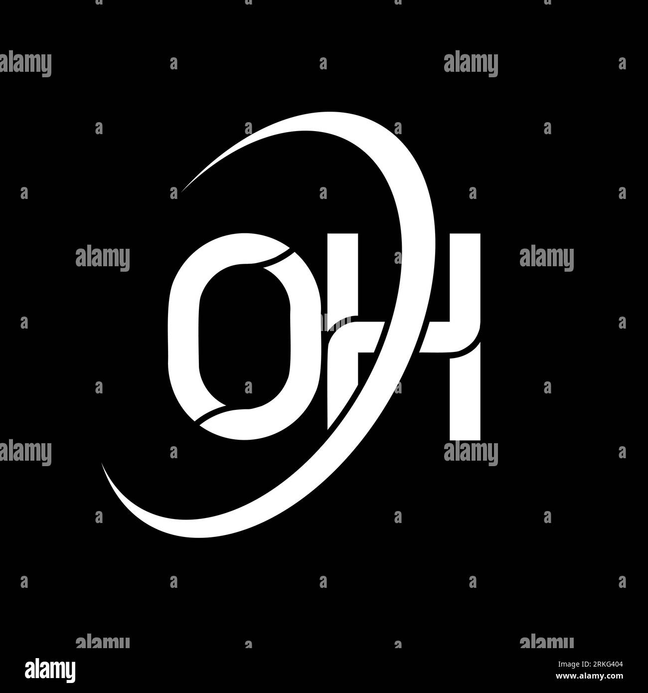 OH logo. O H design. White OH letter. OH/O H letter logo design ...