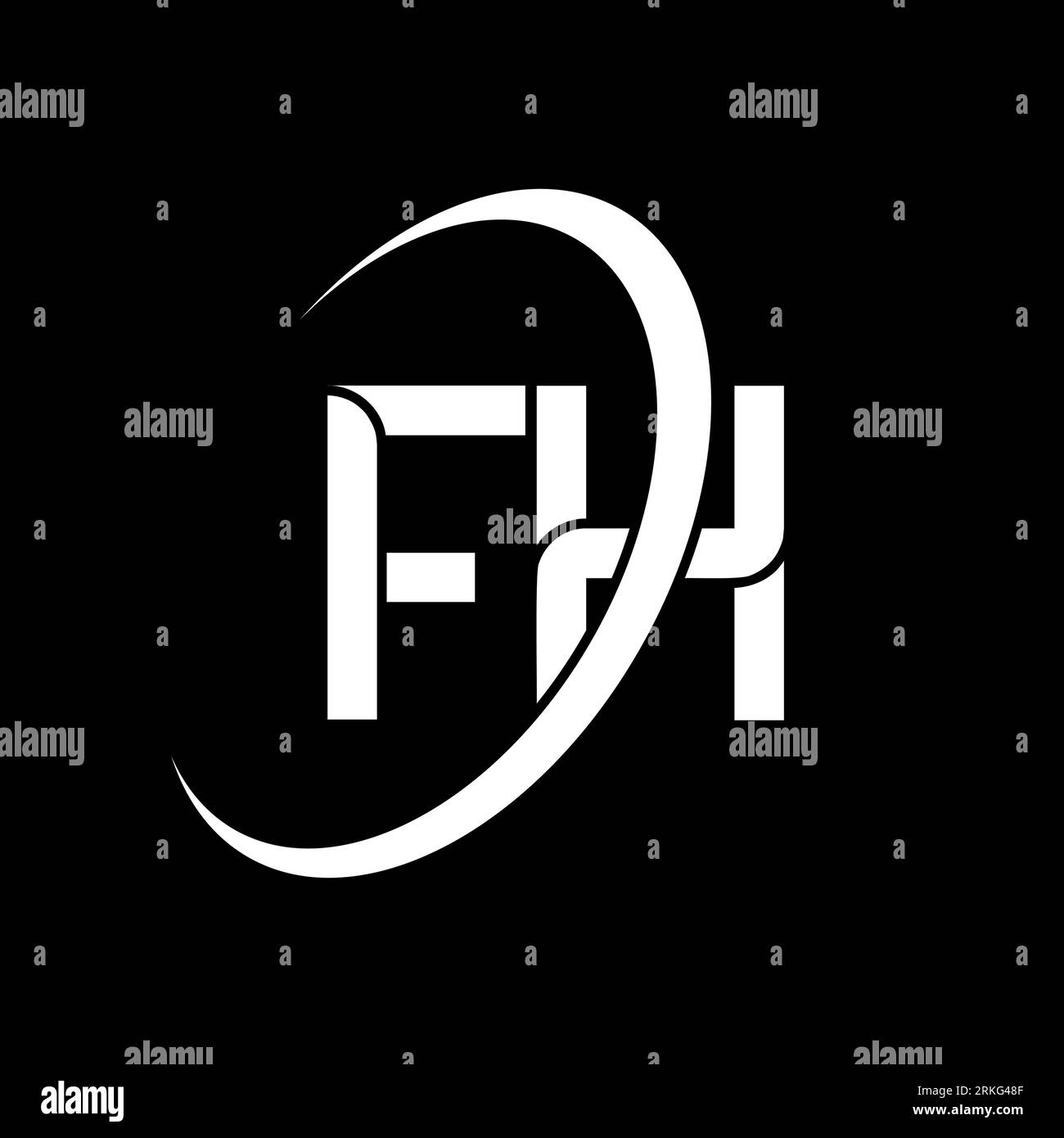 FH logo. F H design. White FH letter. FH/F H letter logo design ...