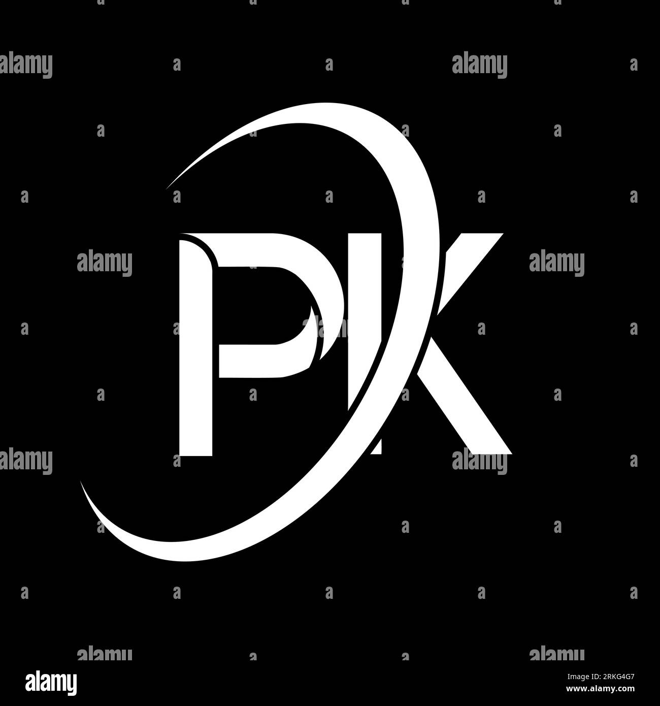 PK logo. P K design. White PK letter. PK/P K letter logo design. Initial letter PK linked circle ...