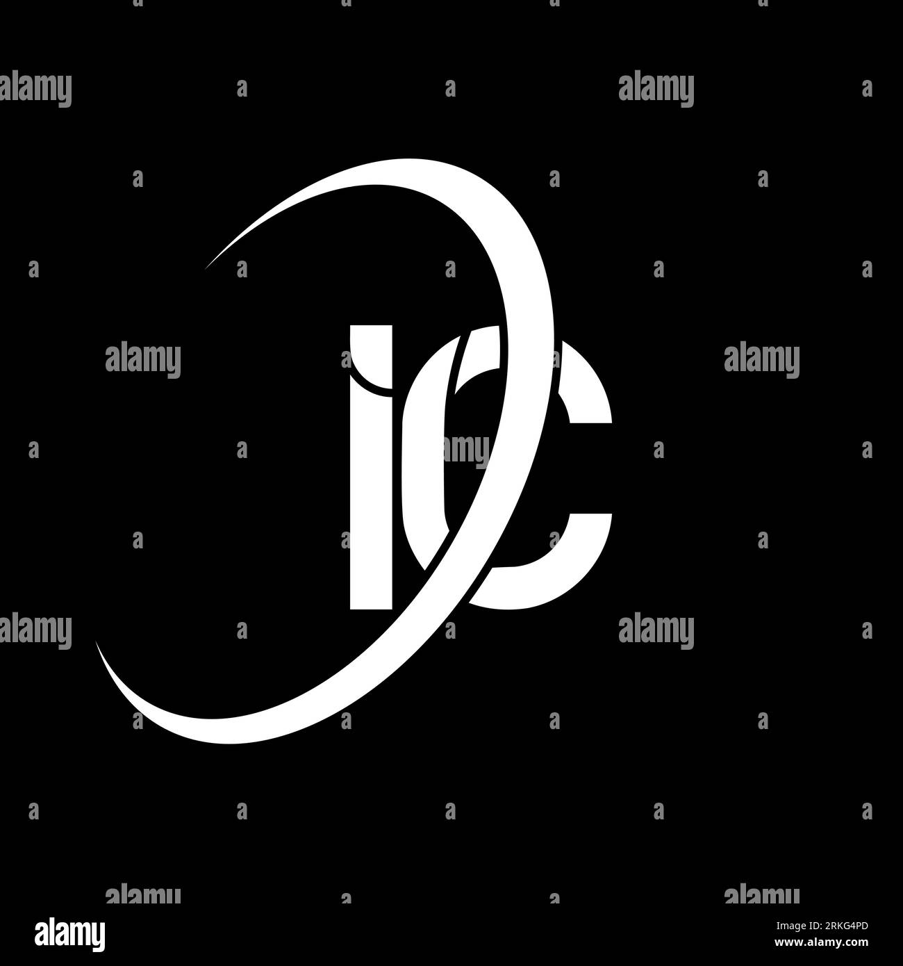 IC logo. I C design. White IC letter. IC/I C letter logo design ...