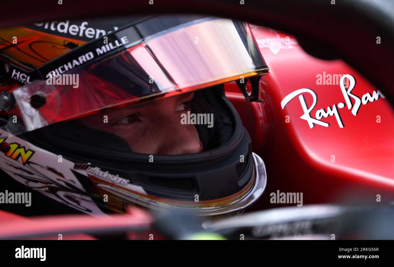 Ferrari test driver Robert Shwartzman during the practice session ahead ...