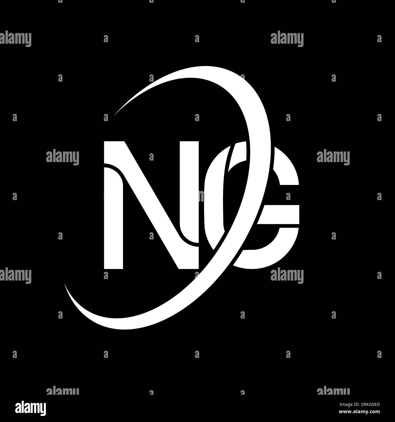 NG logo. N G design. White NG letter. NG/N G letter logo design ...