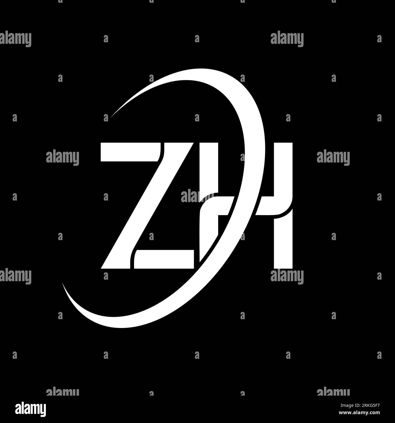 ZH logo. Z H design. White ZH letter. ZH/Z H letter logo design ...