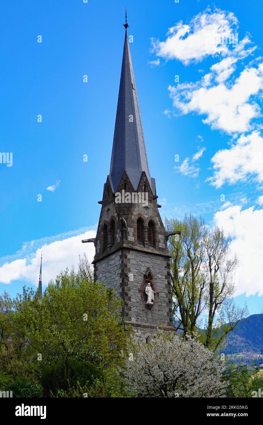 This image captures a breathtaking view of a church in the beautiful ...
