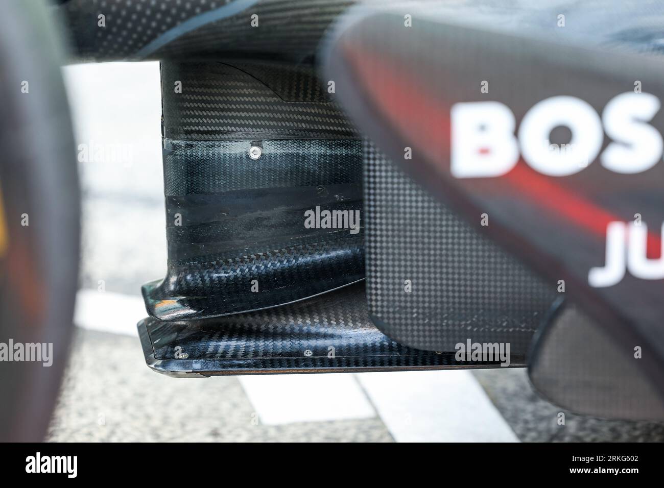 Aston Martin F1 Team AMR23, mechanical detail of the floor, air inlet ...